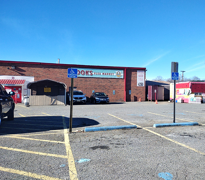 Cooks Flea Market's brick exterior hides a world of wonders within its walls.