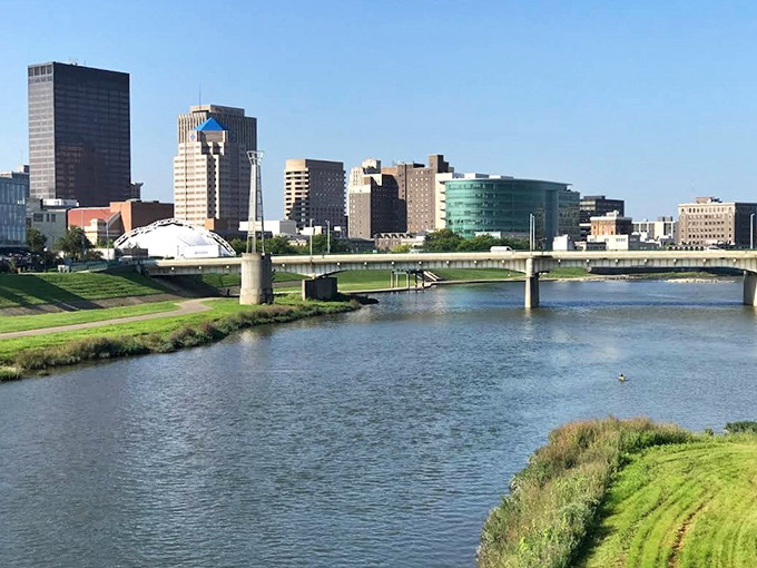 Dayton's downtown blooms with carefully tended gardens, proving that urban beauty grows from community love.