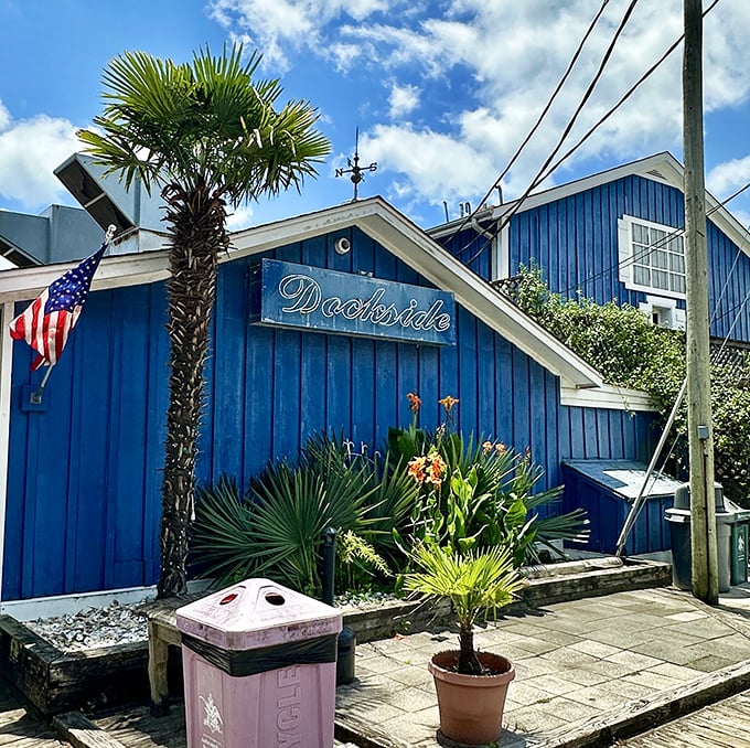 Blue as the ocean and twice as inviting - this waterfront gem knows its business.