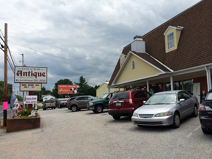 Dover Antique Mall's cozy exterior belies the massive treasure trove waiting inside for eager collectors.
