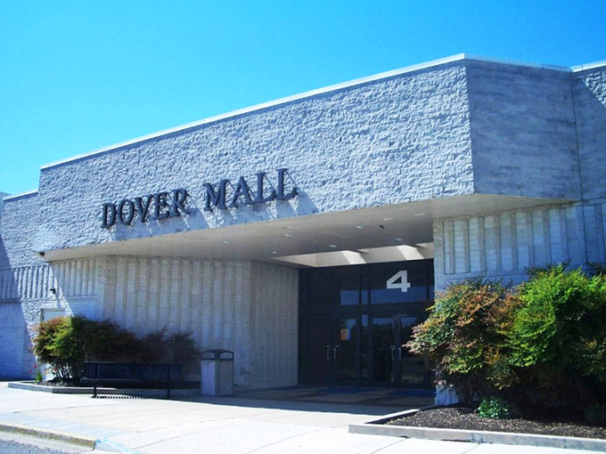 Classic mall entrance design welcomes shoppers with the promise of climate-controlled comfort and endless possibilities.