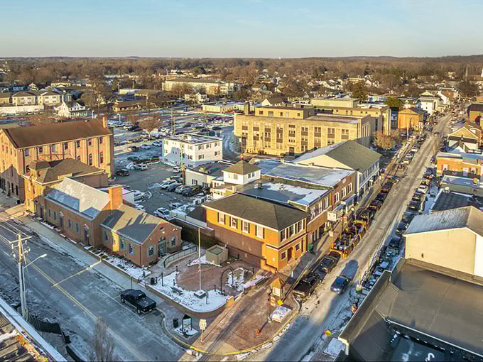 Elkton's aerial view shows a town that grew up without forgetting its manners.