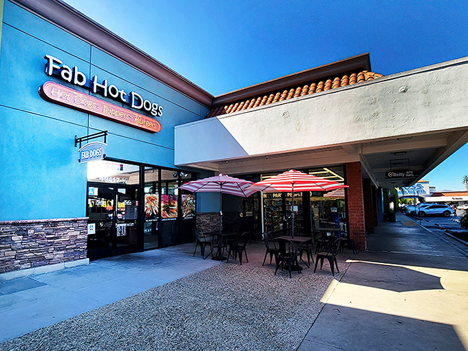 Don't judge this strip mall gem by its cover - fabulous flavors await behind those blue walls.