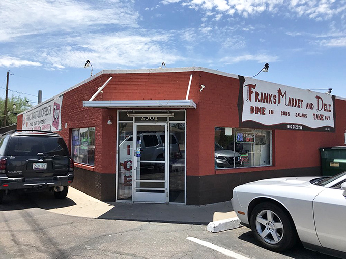 This red brick corner spot looks unassuming, but locals know it hides some serious sandwich secrets.