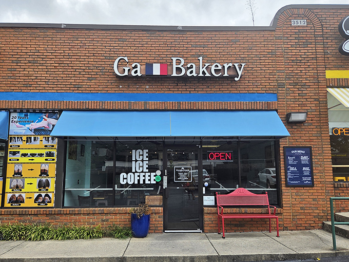 Georgia French Bakery nestled between everyday shops&mdash;like finding a Parisian patisserie at the mall. Croissant sandwich heaven!