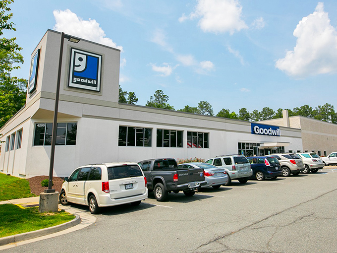 This modern Goodwill location looks more like a department store than your grandmother's dusty thrift shop experience.
