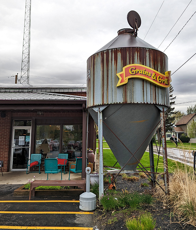 That weathered grain silo isn't just decoration - it's a promise of farm-fresh excellence.