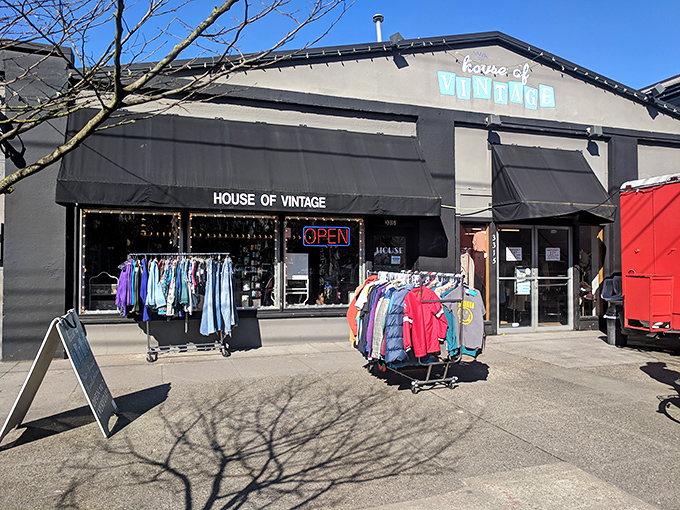House of Vintage's unassuming exterior hides multiple vendors selling everything from disco shirts to mid-century magic.