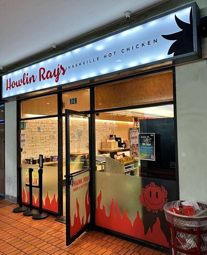 The flame decorations aren't just for show &ndash; they're a fair warning about the spicy adventure awaiting inside.