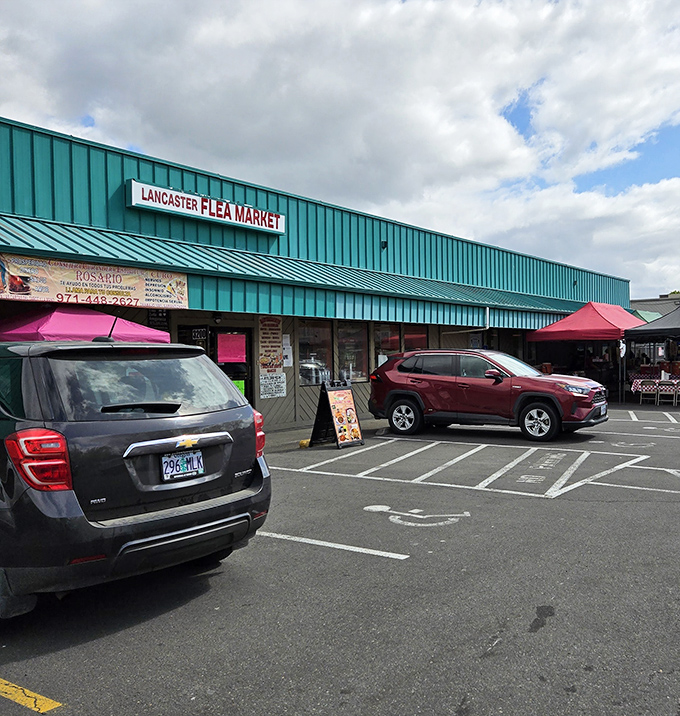 Lancaster Flea Market's unassuming exterior hides a world of unexpected treasures waiting to be discovered.
