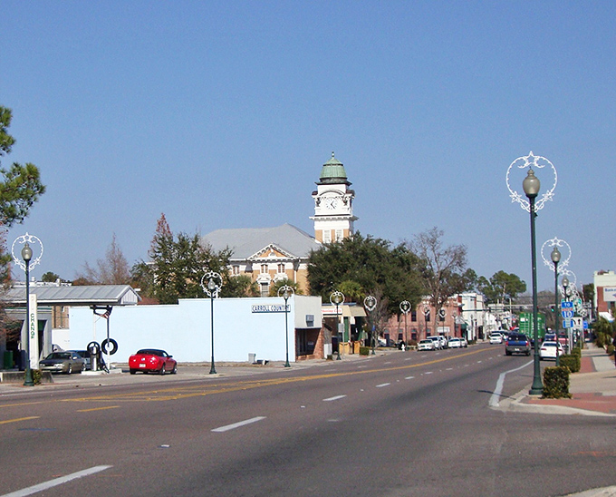 Live Oak's moss-draped giants stand sentinel over a town where Southern hospitality still means something special.