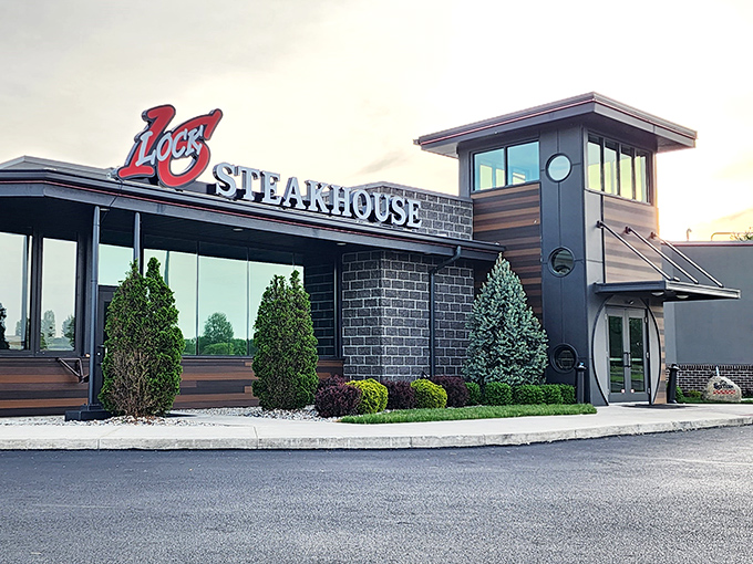 Lock Sixteen's modern exterior hints at the elevated dining experience waiting inside this Lima favorite.