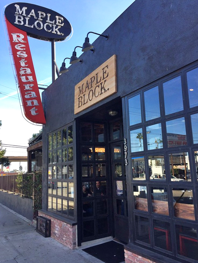 Maple Block's industrial-chic exterior with those massive windows hints at the perfect marriage of rustic tradition and modern sensibility inside.