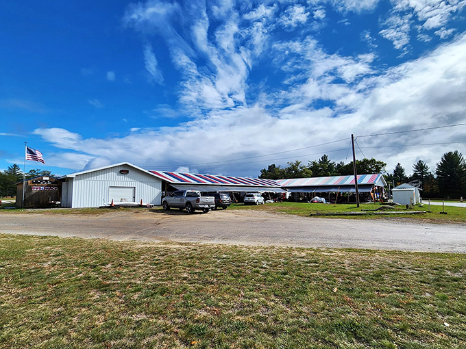 White buildings, blue skies, and endless possibilities&mdash;Mio Flea Market's countryside setting is half the charm of the experience.