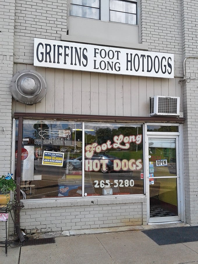 No frills, no fuss - just an honest storefront that lets the footlong hot dogs do all the talking.