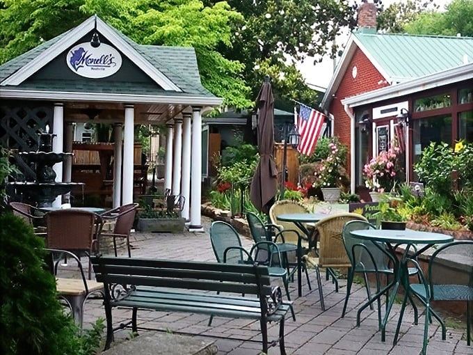 This charming garden patio makes you want to linger over sweet tea and conversation all afternoon long.