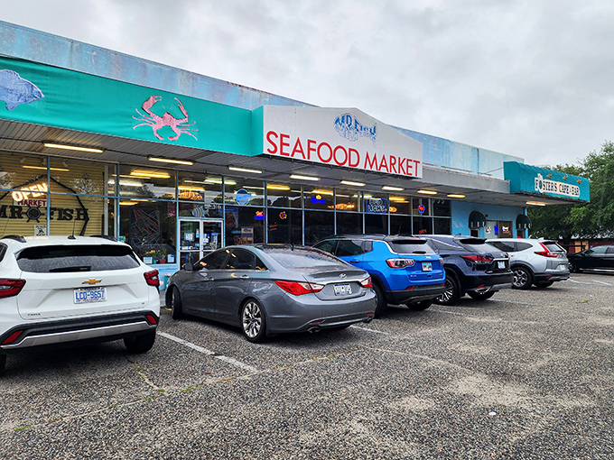 When the building itself looks like an ocean wave, you know the seafood inside rides the same tide.