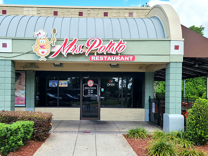 Mrs. Potato's cheerful mascot knows the secret - sometimes the happiest meals start with the humblest spud done right.
