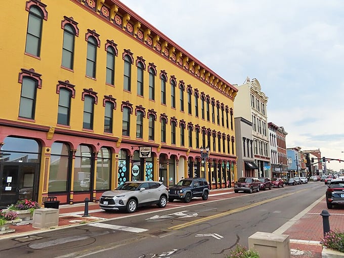 Muncie's historic downtown buildings stand as proud monuments to Indiana's industrial heritage and artistic spirit. 