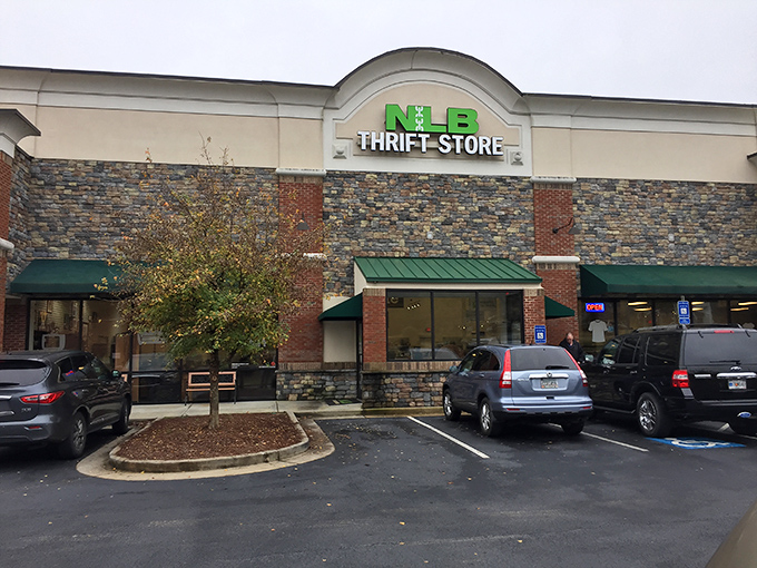 Stone and brick elegance proves thrift shopping has officially gone upscale in Woodstock.