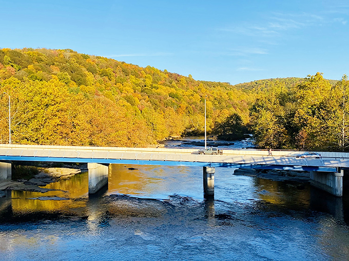 Ohiopyle's waterfalls cascade like nature's own symphony, playing liquid music for anyone willing to listen.