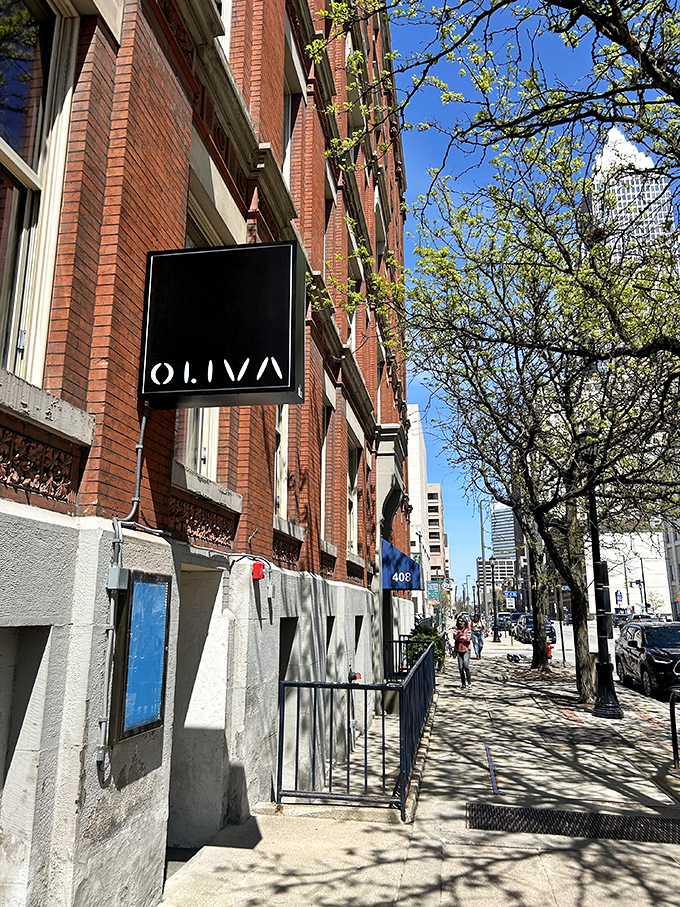 Oliva's sleek downtown presence brings big-city steakhouse sophistication to Cleveland's bustling streets below.