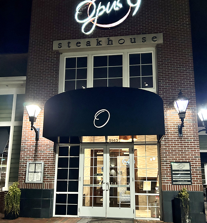 Opus 9's elegant nighttime glow isn't just inviting&mdash;it's practically a siren song for steak enthusiasts.