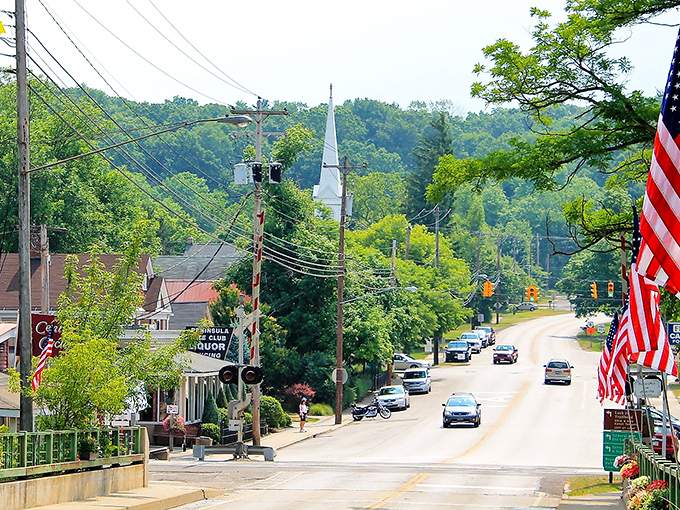Peninsula's quaint main street offers a perfect launching point for adventures along the towpath trail and into the valley beyond.