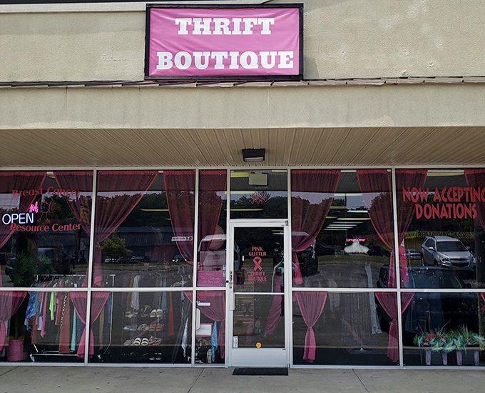 Pink Glitter's rosy fa&ccedil;ade hints at the feminine treasures within &ndash; Carrie Bradshaw would approve!