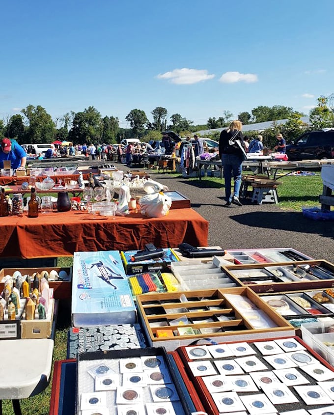 Colorful merchandise spills from tables in an outdoor vendor paradise. That weird thing you've been searching for? It's probably right here.