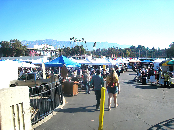 Under Pasadena's perfect blue skies, the Rose Bowl Flea Market sprawls like a treasure map waiting to be explored by the adventurous shopper.