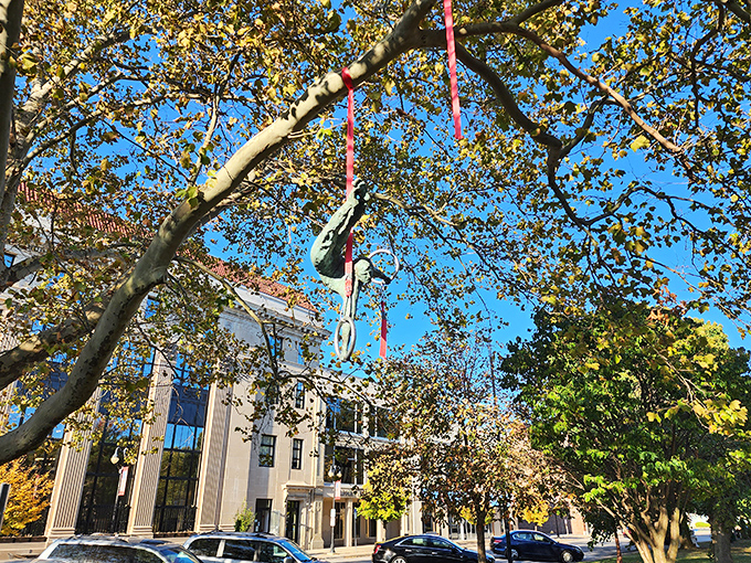 Sandusky's stately courthouse stands surrounded by luscious trees, creating a peaceful government center in this Lake Erie community.