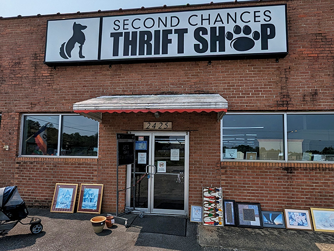 Second Chances Thrift Shop lives up to its name, giving pre-loved items new purpose in this brick building.