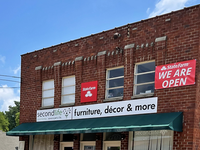 Second Life's charming brick building houses treasures with stories to tell. Even State Farm knows they're worth insuring!