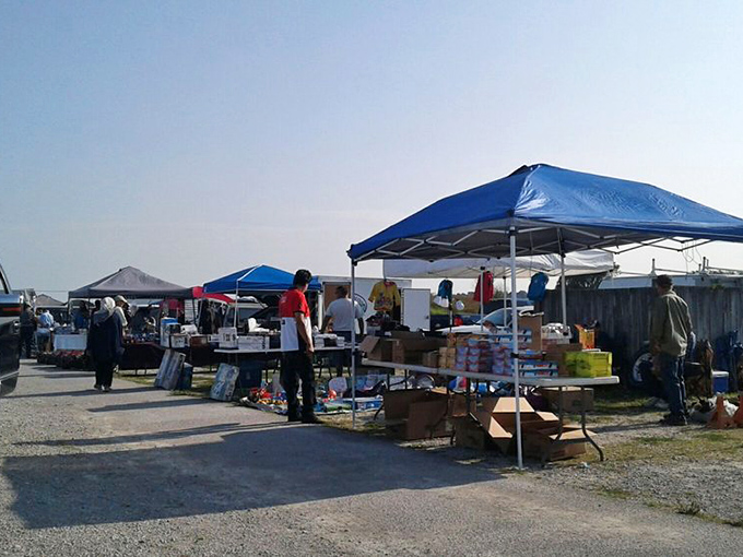 Shelby County Flea Market's simple exterior belies the wonders within. Like a treasure chest disguised as a toolshed!