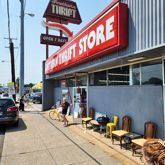 Southern Thrift's vintage signage has more character than most reality TV shows - and better stories too.