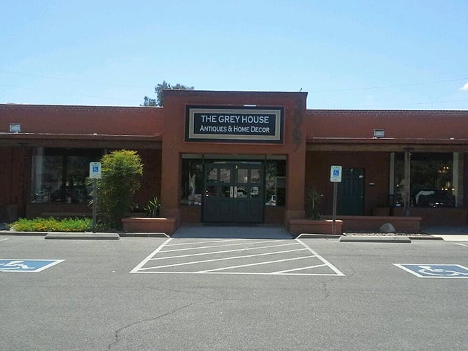 Design dreams come true! The Grey House's sophisticated interior showcases vintage finds that belong in architectural magazines.