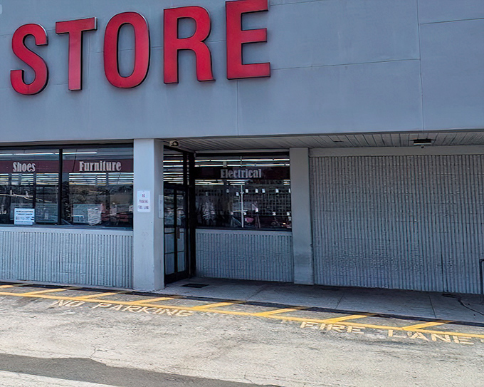 The Thrift Store keeps it simple with clear signage. No frills, just thrills for bargain hunters!