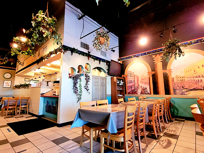 Italian murals transport you straight to Venice while staying firmly planted in Texas.