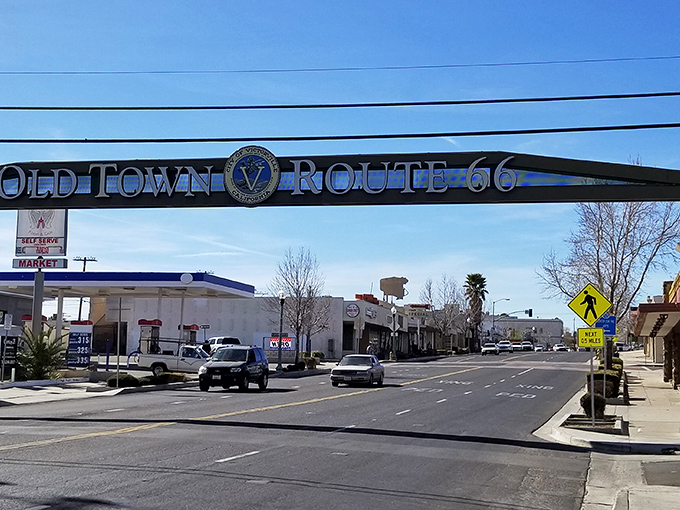 Route 66 nostalgia gets the California treatment in Victorville&mdash;where yesterday's highway still carries tomorrow's adventurers under that desert sun.