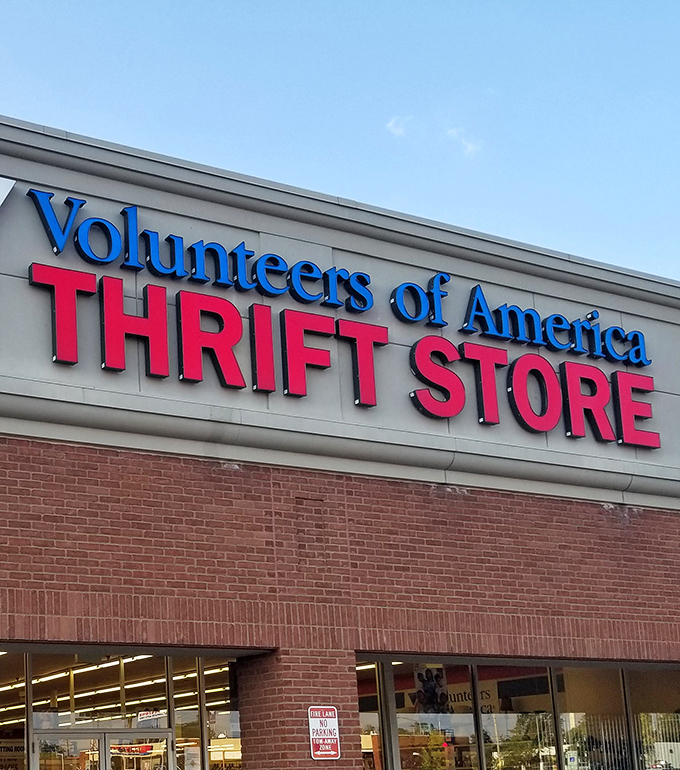 Volunteers of America's modern red and blue design proves thrift stores can look as good as department stores.