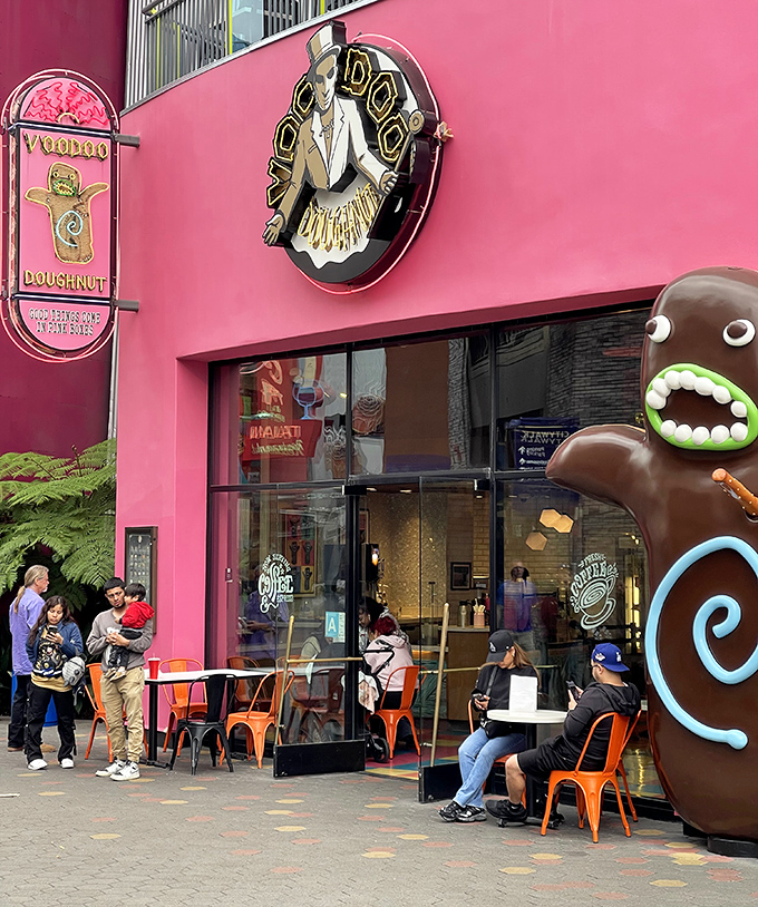 That hot pink facade screams "adventure awaits" louder than a carnival barker on opening day.