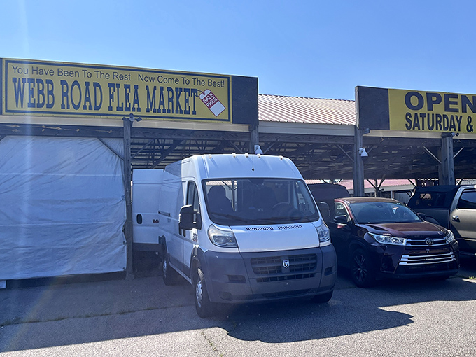 Webb Road's bold signage announces itself with the confidence of a market that delivers results.