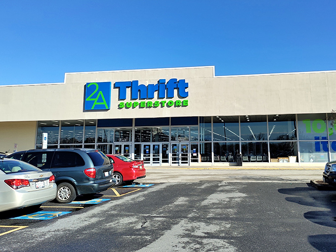 When a thrift store needs this much signage, you know they're serious about their superstore status.