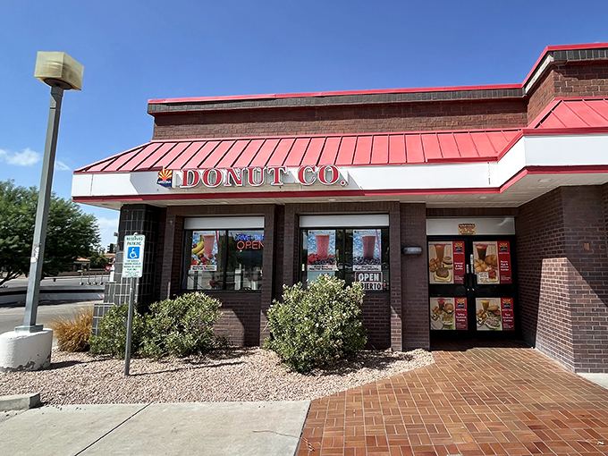 That red roof isn't just eye-catching &ndash; it's become a landmark for locals seeking their morning sugar fix.