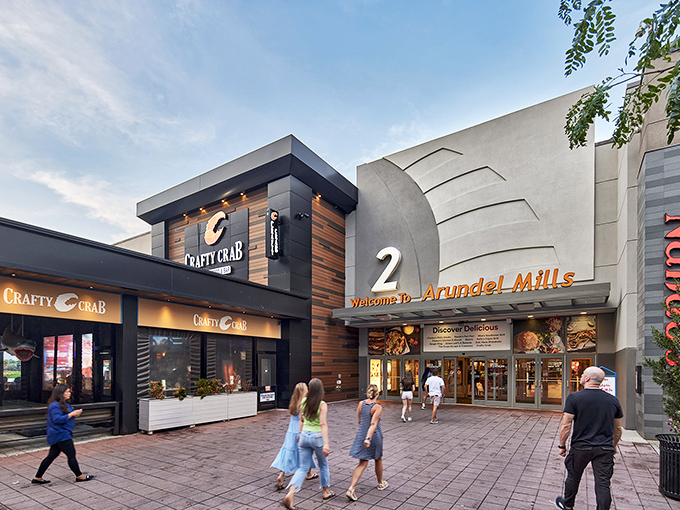 The grand entrance to Arundel Mills promises a shopping marathon, not a sprint. With over 200 stores, you might need to pack a lunch!