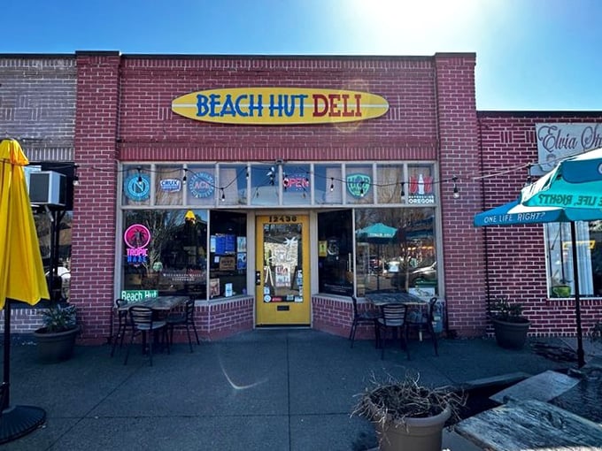 Those sunny yellow accents and beach-themed decor make every visit feel like a mini vacation escape.