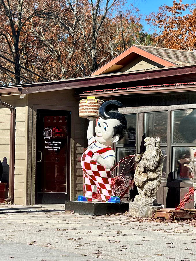 That weathered wood exterior promises the kind of cafe where strangers become friends over pie.