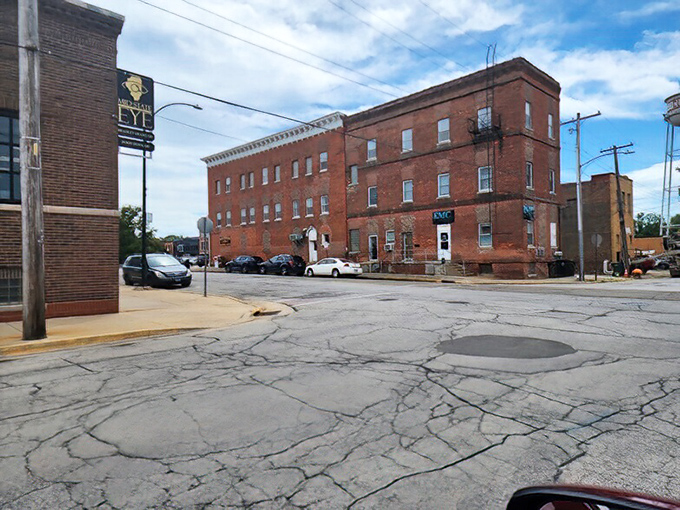 These sturdy storefronts line up like old friends, each one offering its own slice of community life.