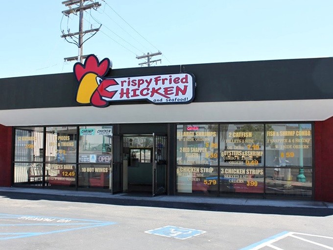 The cheerful signage and bright windows invite you into a world where crispy dreams become golden reality.